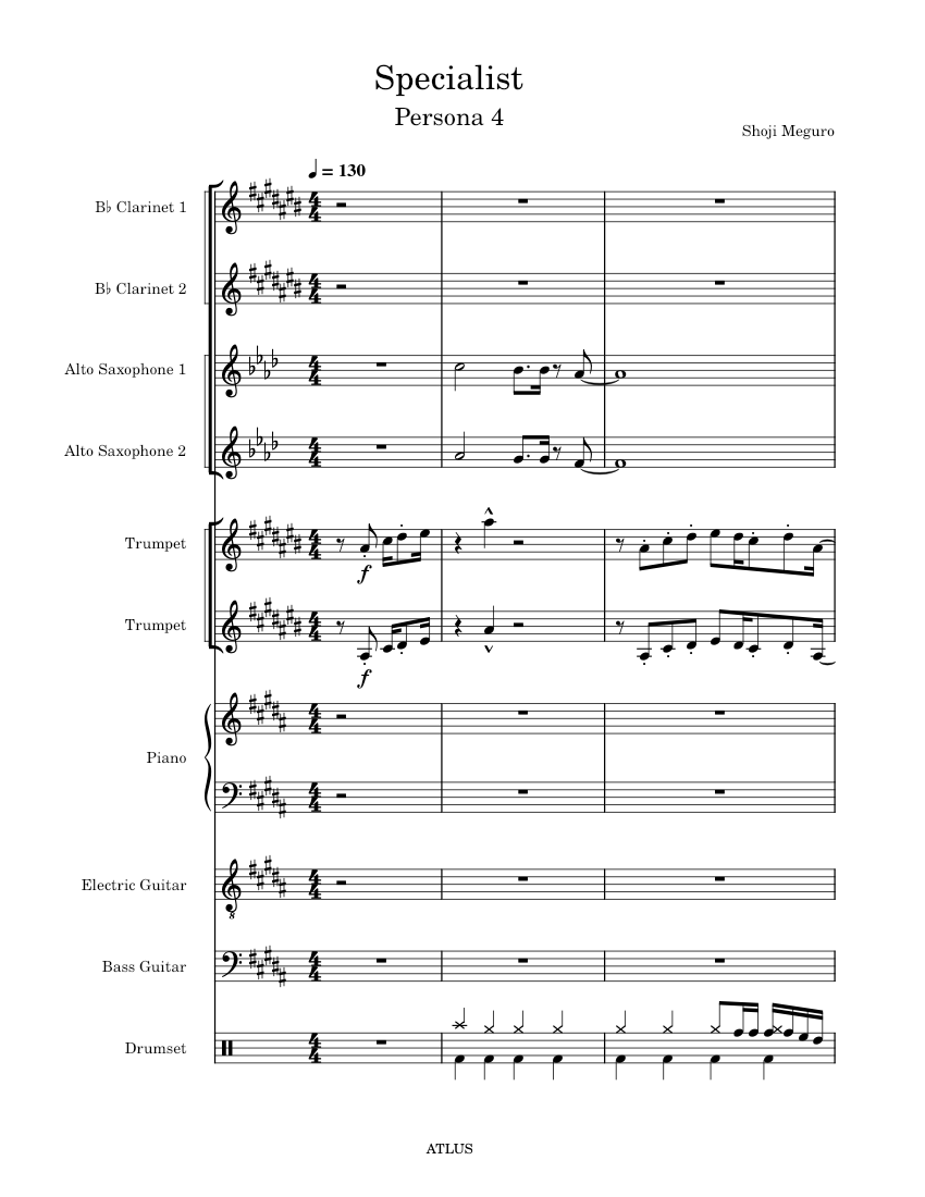 Specialist Sheet Music for Piano, Clarinet in b-flat, Saxophone alto ...