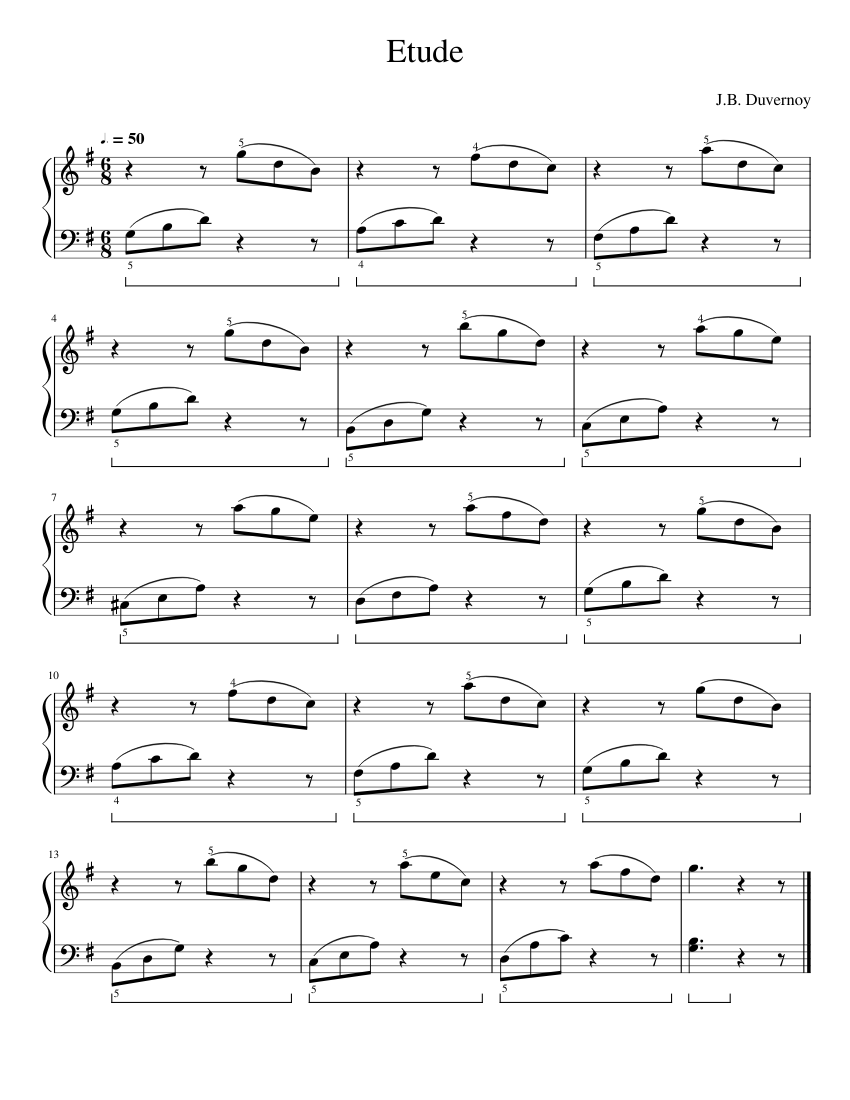Duvernoy Etude - piano tutorial