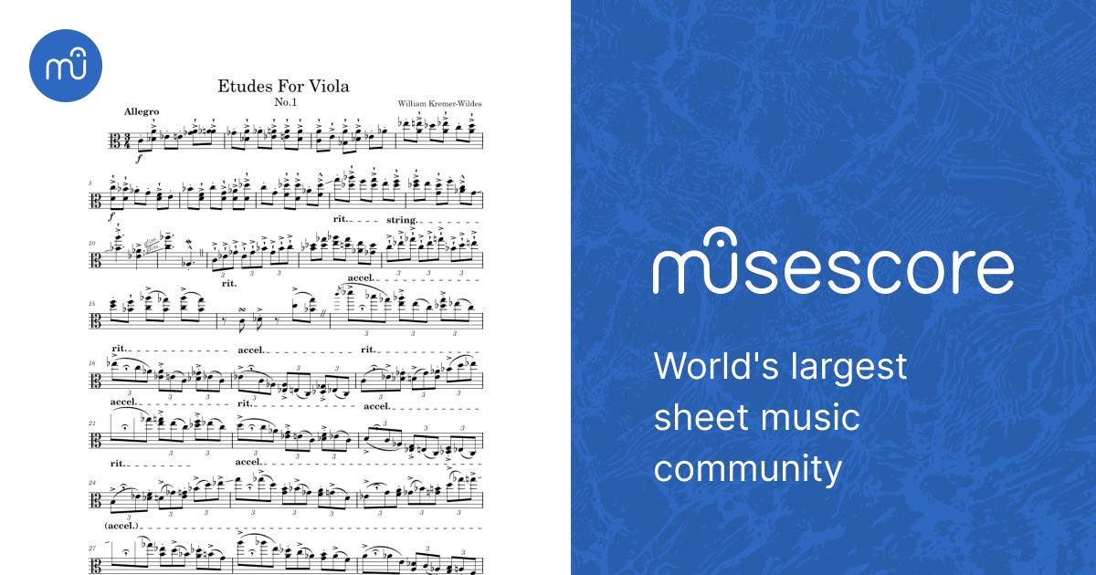 Etudes For Viola No.1 Sheet music for Viola (Solo) | Musescore.com