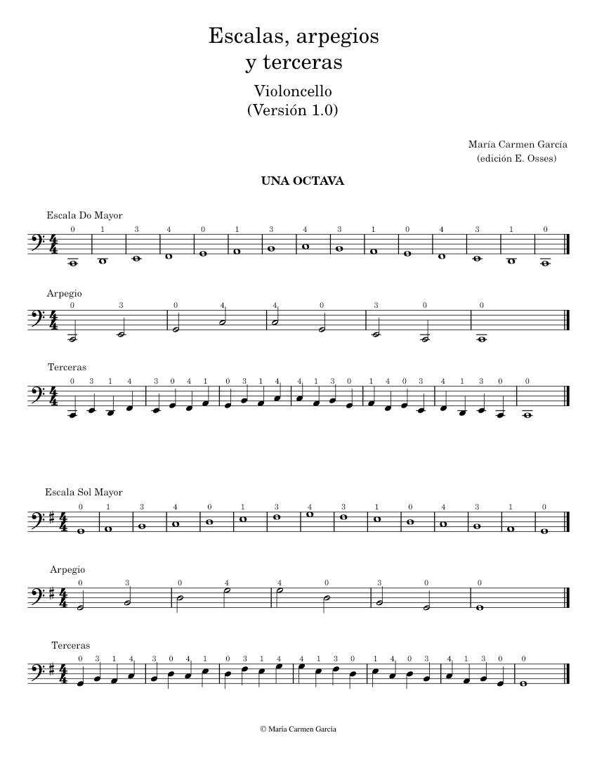 Libro_Escalas_y_Arpegios_Violoncello_Version1 Sheet music for Cello (Solo) | Musescore.com