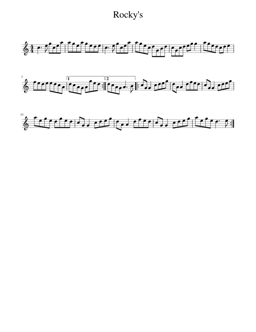 Rocky's Sheet music for Piano (Solo) Easy | Musescore.com
