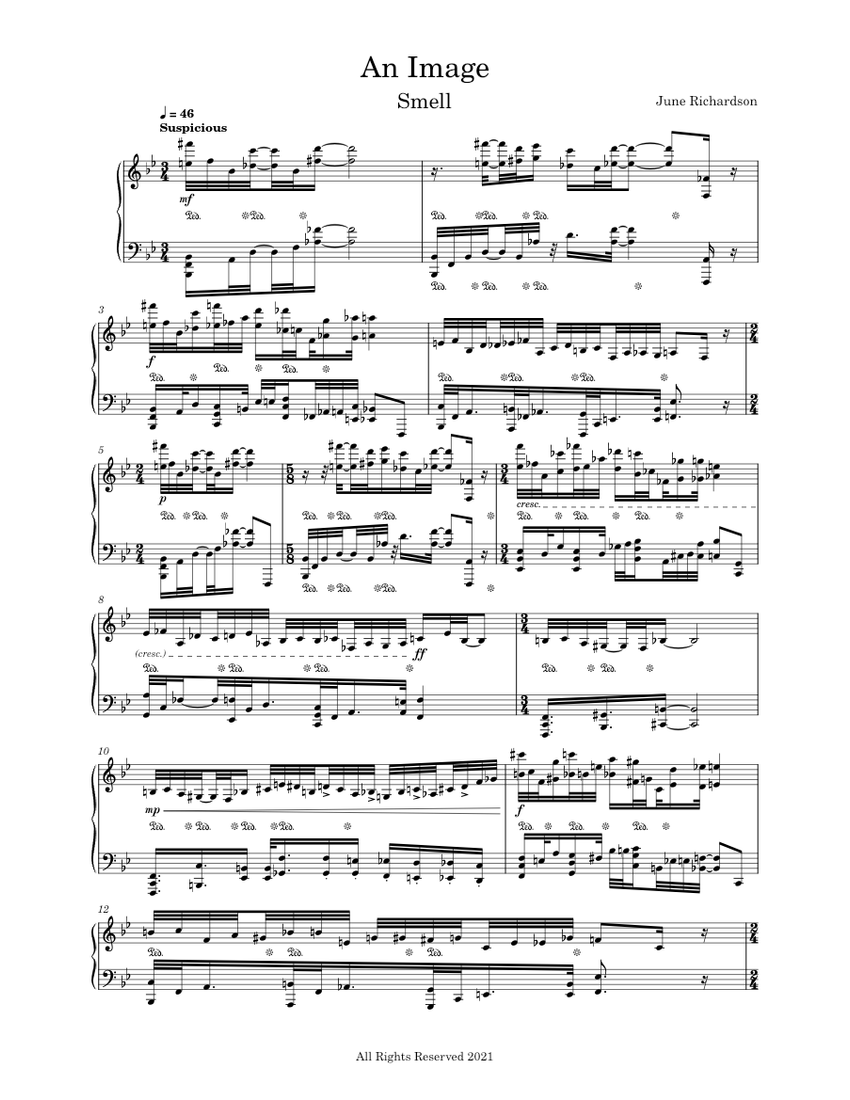 An Image - June Richardson Sheet music for Piano (Solo) | Musescore.com