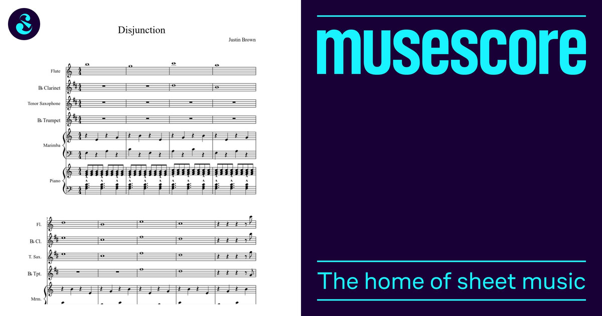 Disjunction Sheet music for Piano, Flute, Clarinet other, Trumpet other ...
