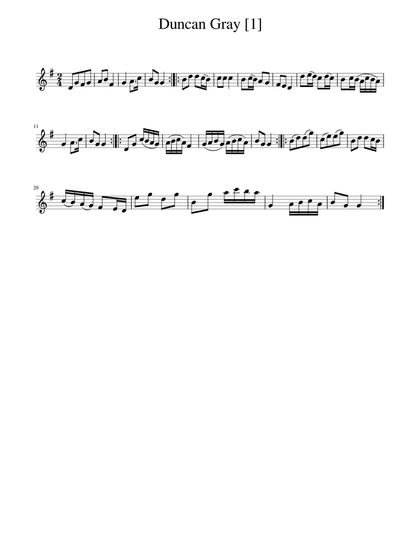Duncan Gray Sheet Music for Piano (Solo) easy | MuseScore.com