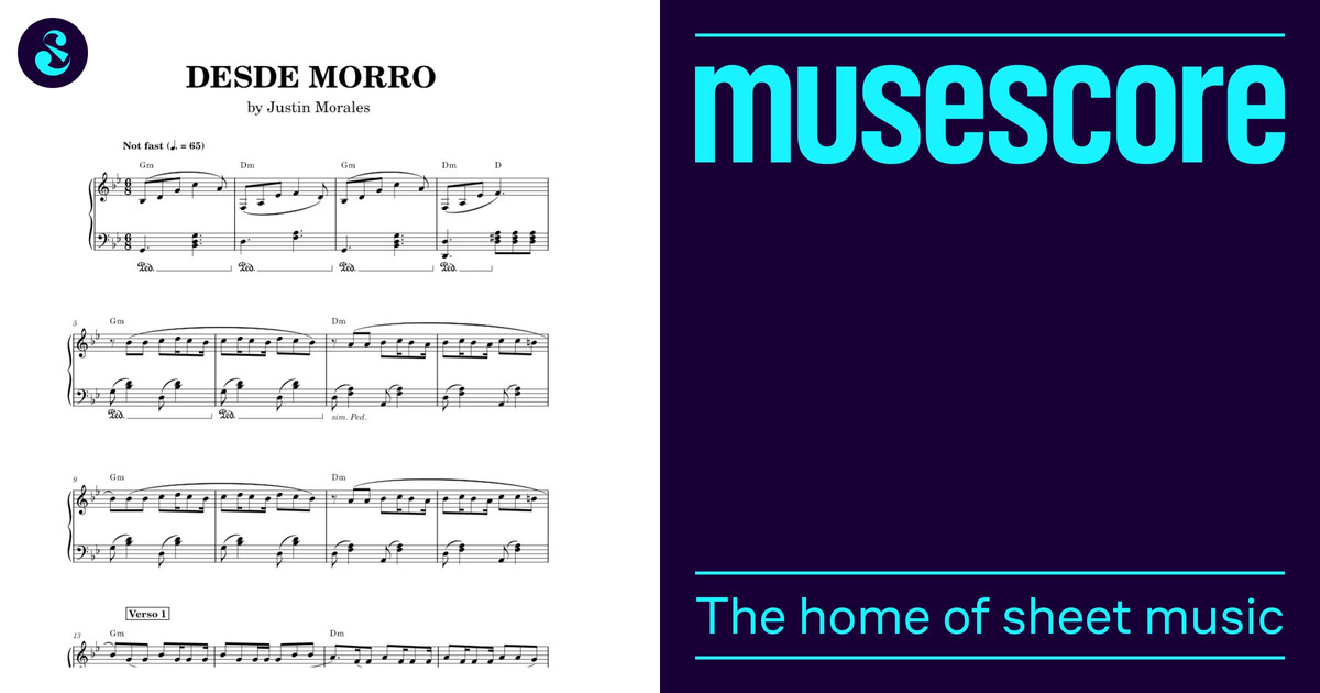 Desde Morro - Justin Morales Sheet Music for Piano (Solo) Easy ...