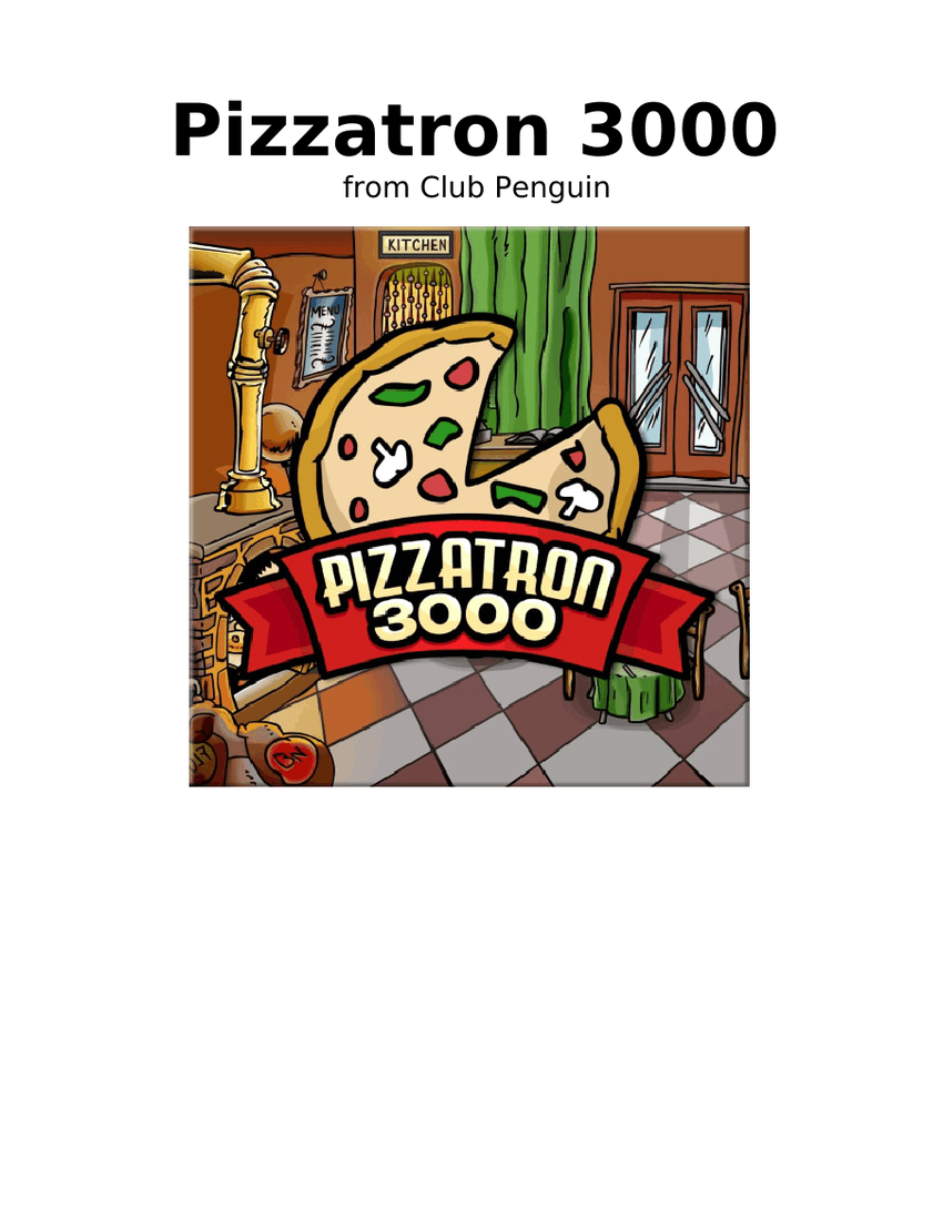 Pizzatron 3000 Sheet Music for Harpsichord, Flute, Bass guitar ...