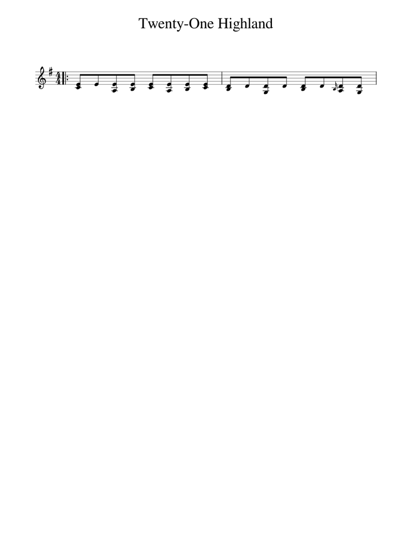 Twenty-One Highland Sheet music for Piano (Solo) | Musescore.com