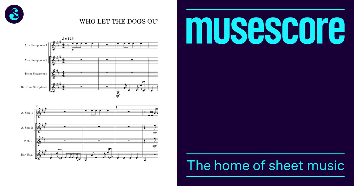 Who Let The Dogs Out (SAX ARRANGEMENT) | Baha Men Sheet music for ...