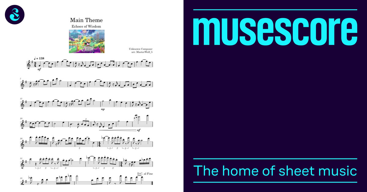 Echoes of Wisdom Main Theme Sheet Music for Flute (Solo) | MuseScore.com