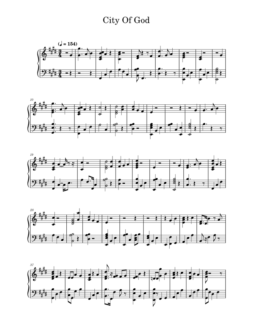 The city of our god – John Darwall City of God - piano Sheet music for ...