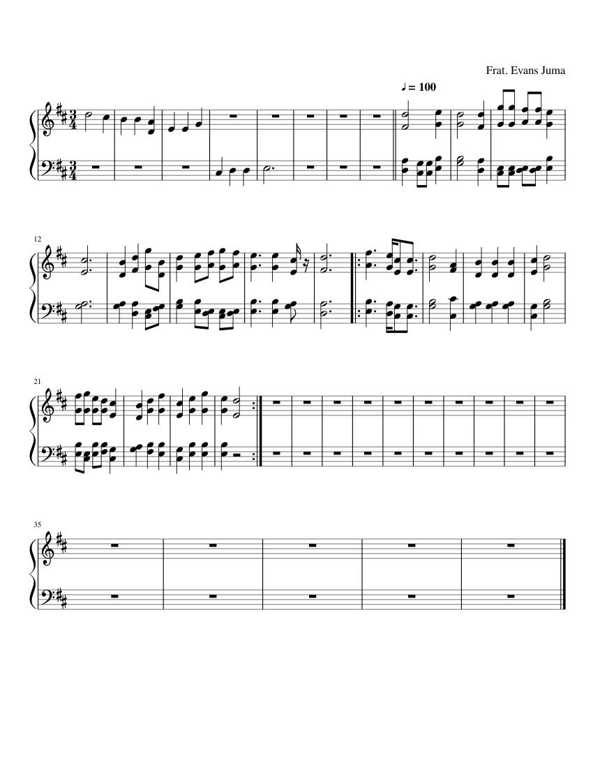 Juma Sheet music for Piano (Solo) Easy | Musescore.com