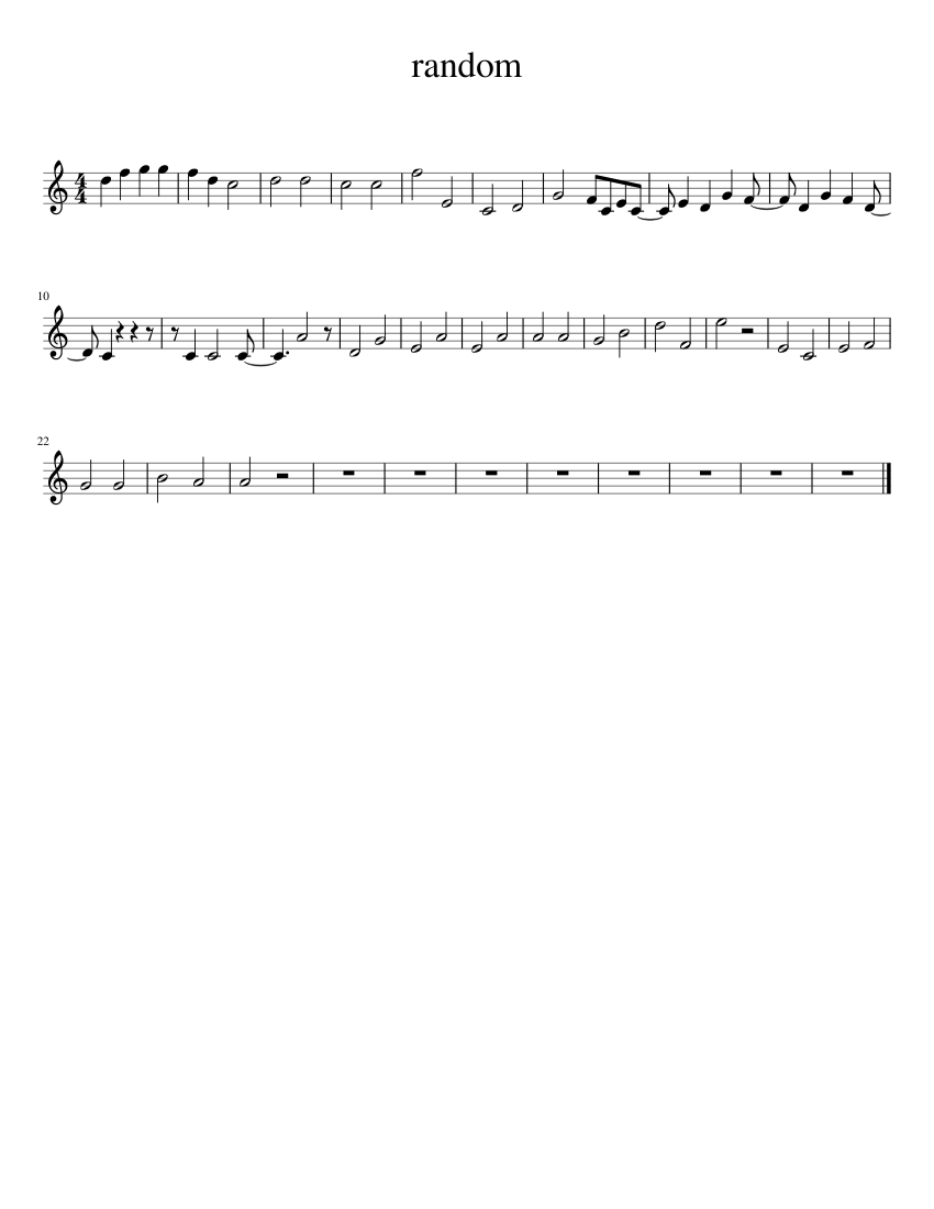 Random Sheet music for Piano (Solo) Easy | Musescore.com