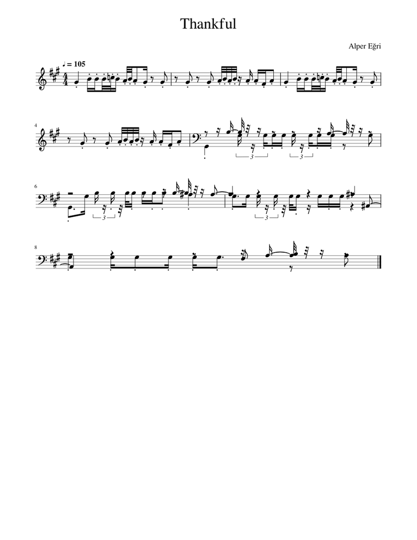 Thankful Sheet music for Piano (Solo) | Musescore.com