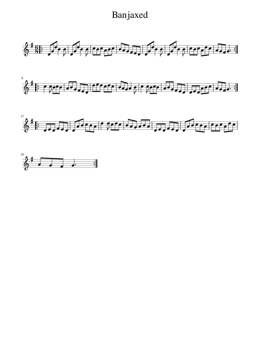 Banjaxed Sheet music for Piano (Solo) | Musescore.com