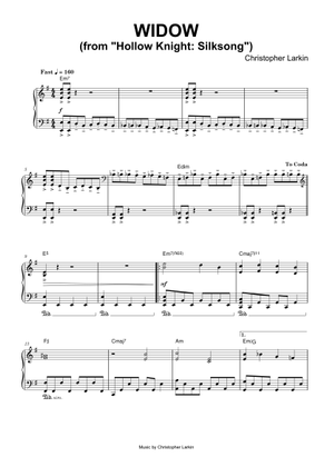 Widow – Hollow Knight: Silksong Sheet Music for Piano (Solo) | MuseScore.com