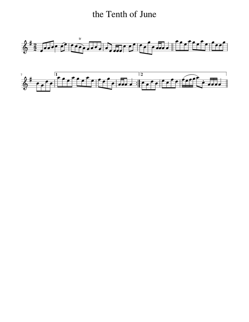 the Tenth of June Sheet music for Piano (Solo) Easy | Musescore.com
