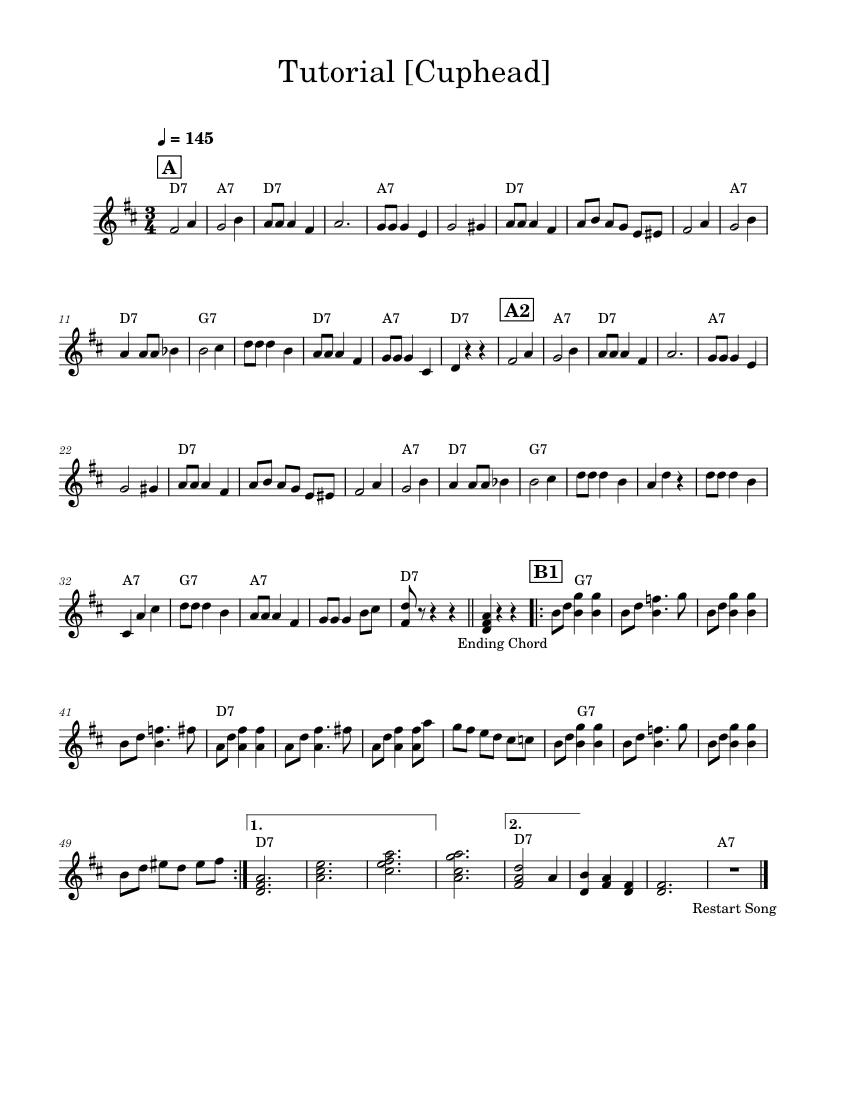 Tutorial – Kristofer Maddigan Tutorial [Cuphead] – Kristofer Maddigan Sheet music for Accordion ...