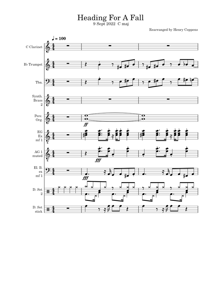Heading for a fall – Vaya Con Dios Sheet music for Trombone, Organ ...