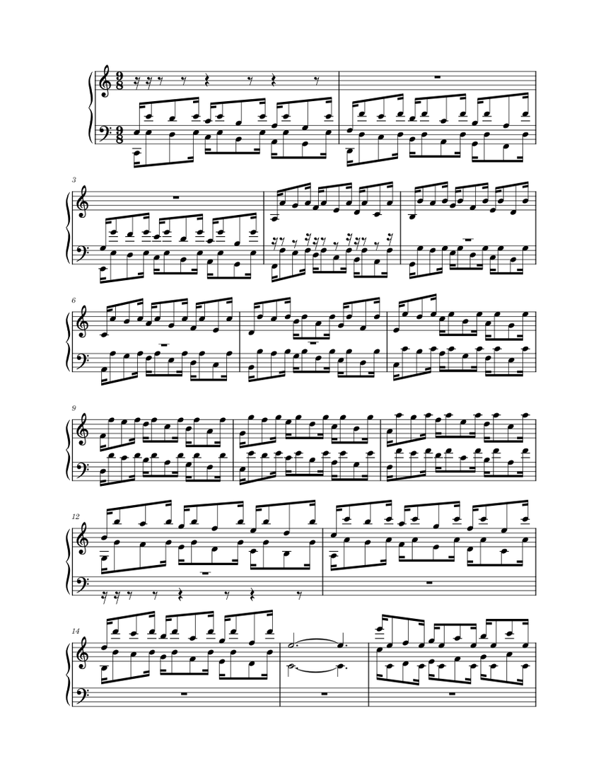 Hanon Exercise 31 - Syncopation Sheet Music for Harpsichord (Solo ...