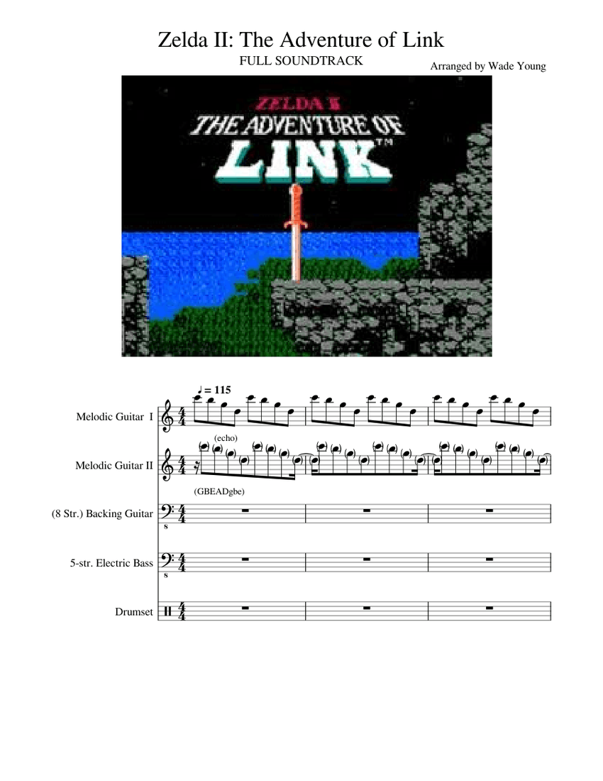 Zelda II: The Adventure of Link - Full Soundtrack Sheet music for ...