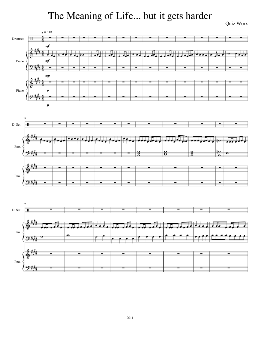 The Meaning Of Life Quiz Worx The Meaning Of Life 5 Sheet Music For the-meaning-of-life-quiz-worx-the-meaning-of-life-5-sheet-music-for