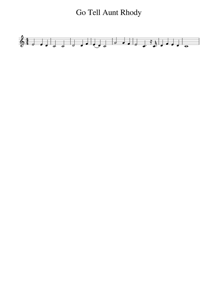 Go Tell Aunt Rhody Sheet music for Piano (Solo) Easy | Musescore.com