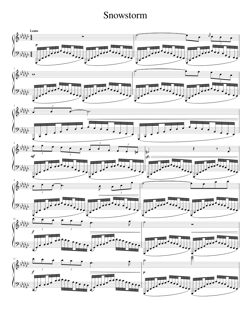 Snowstorm Sheet music for Piano (Solo) | Musescore.com