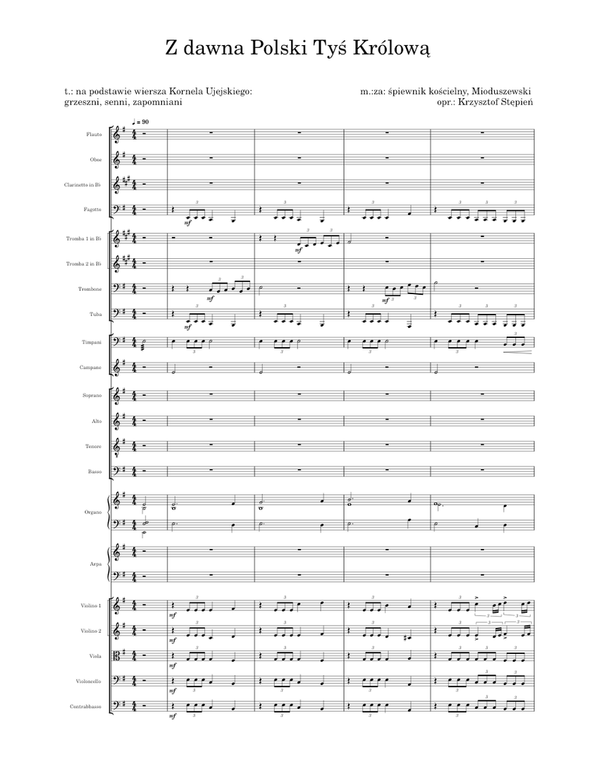 Z dawna Polski Tyś Królową - piano tutorial