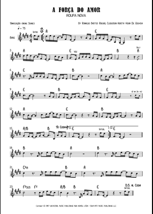 Play Official version of A Forca Do Amor sheet music by Roupa Nova ...