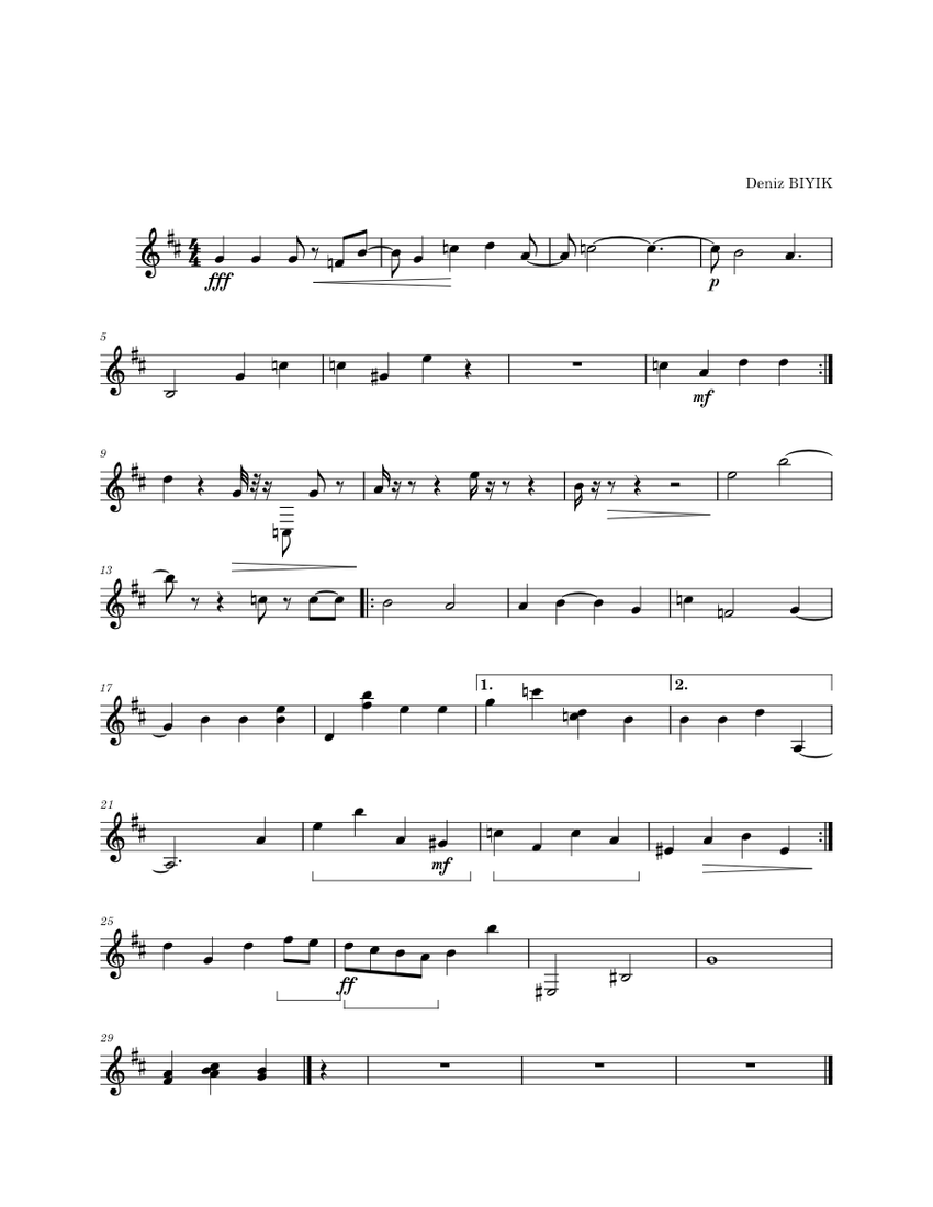 Friends don't goes – Deniz BIYIK Friends Sheet Music for Piano (Piano ...