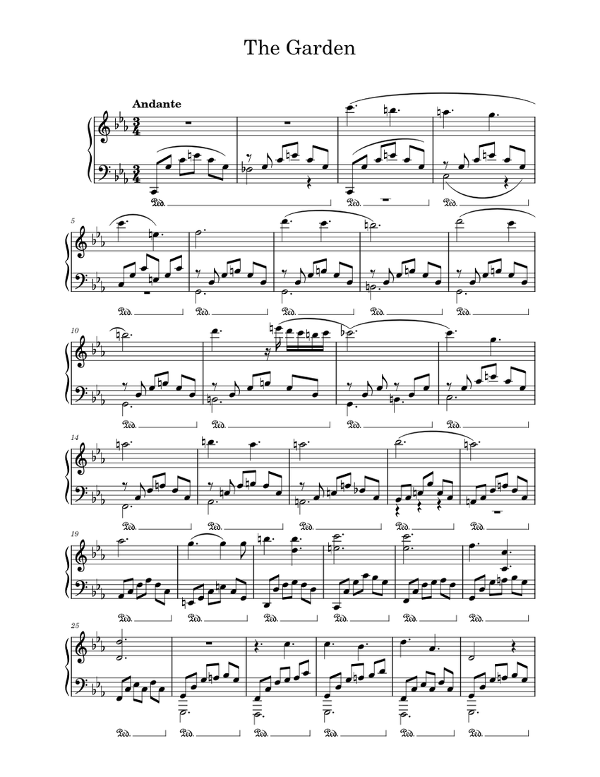 The Garden Sheet music for Piano (Solo) | Musescore.com
