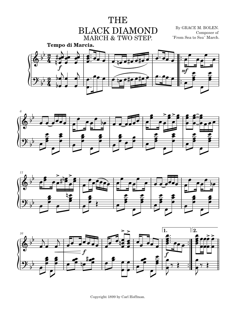 THE BLACK DIAMOND Sheet music for Piano (Solo) | Musescore.com