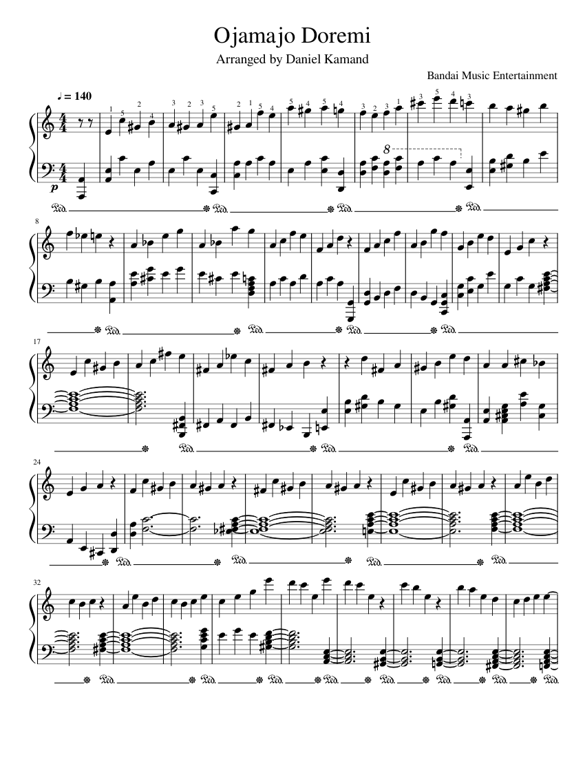 Ojamajo Doremi Sheet Music for Piano (Solo) easy | MuseScore.com