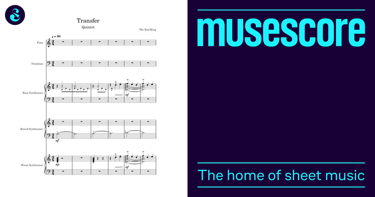 Transfer - The End King Sheet music for Trombone, Flute, Bass guitar ...