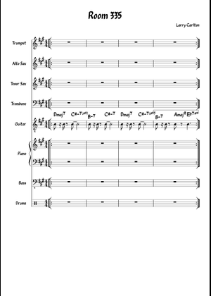Room 335 - Larry Carlton Sheet Music with Chords for Piano (Solo) easy ...