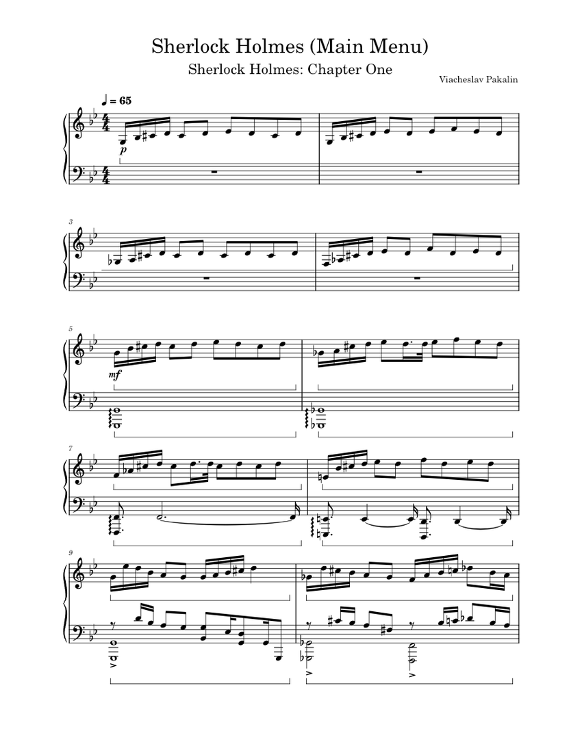 Sherlock Holmes (Main Menu) from Sherlock Holmes: Chapter One ...