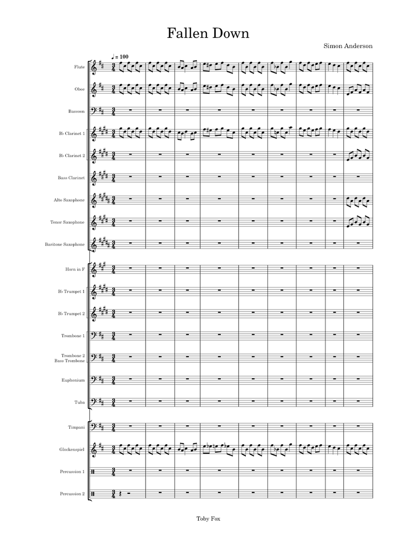 Fallen Down – Toby Fox Fallen Down Cover – Toby Fox Sheet music for ...