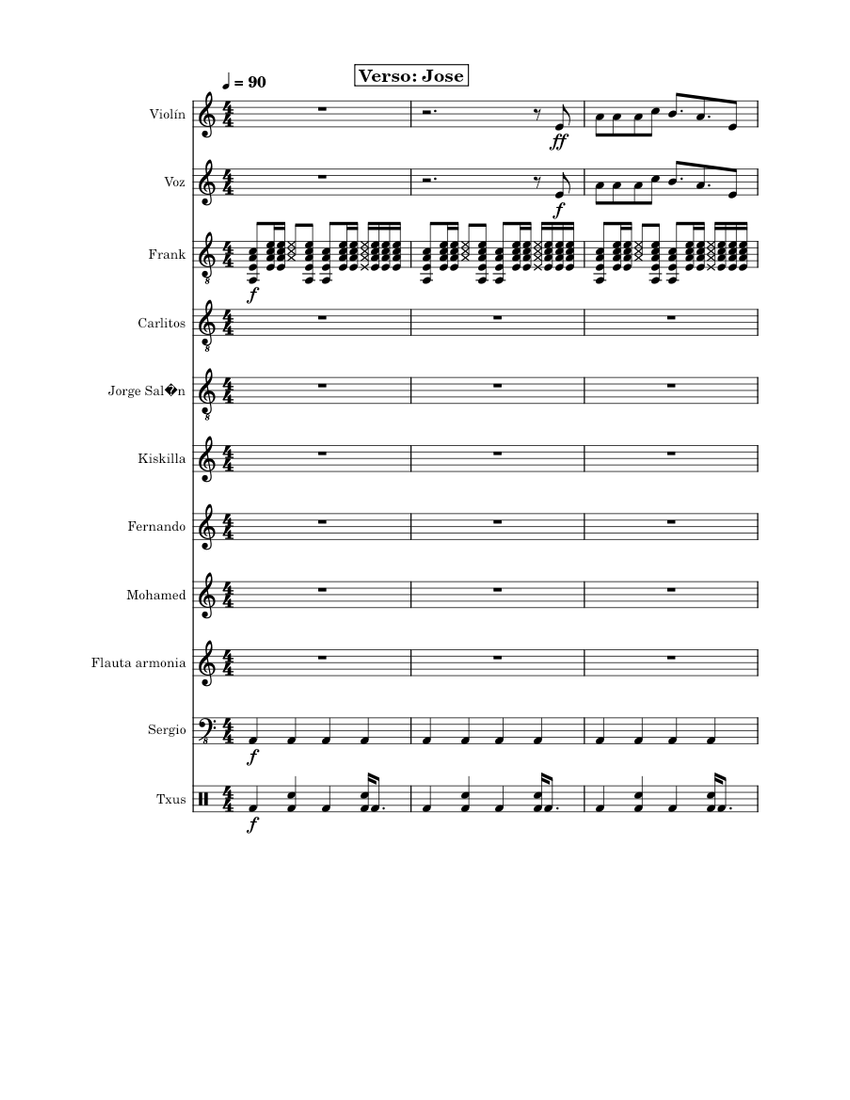 Dama Negra Sheet music for Piano, Vocals, Violin, Bass guitar & more ...