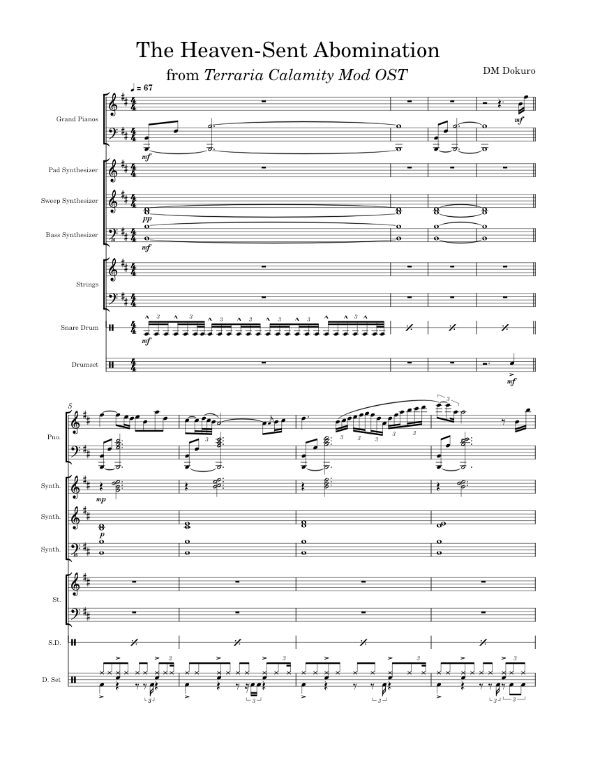 The Heaven-Sent Abomination – DM DOKURO | Terraria Calamity Mod Music ...