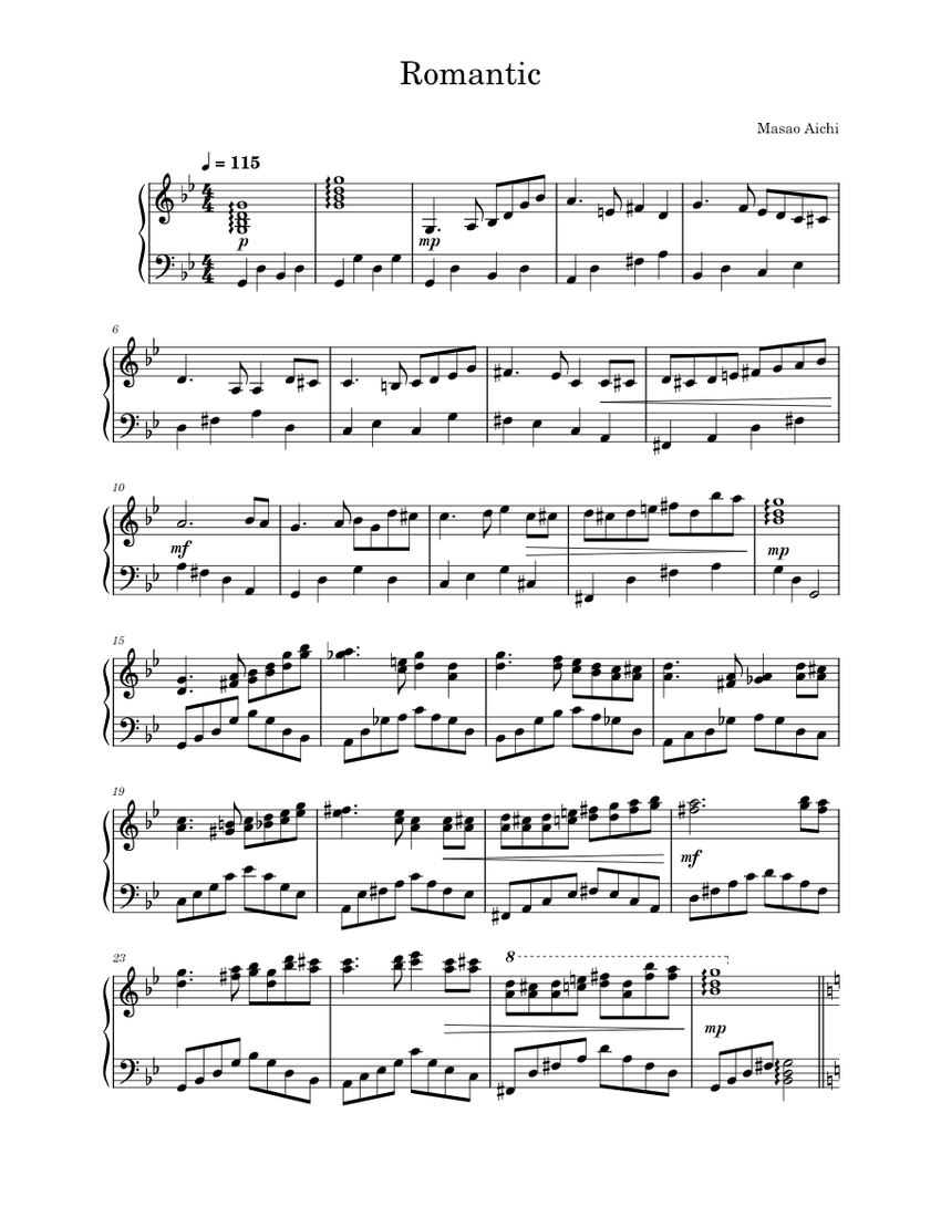 Romantic Sheet music for Piano (Solo) | Musescore.com