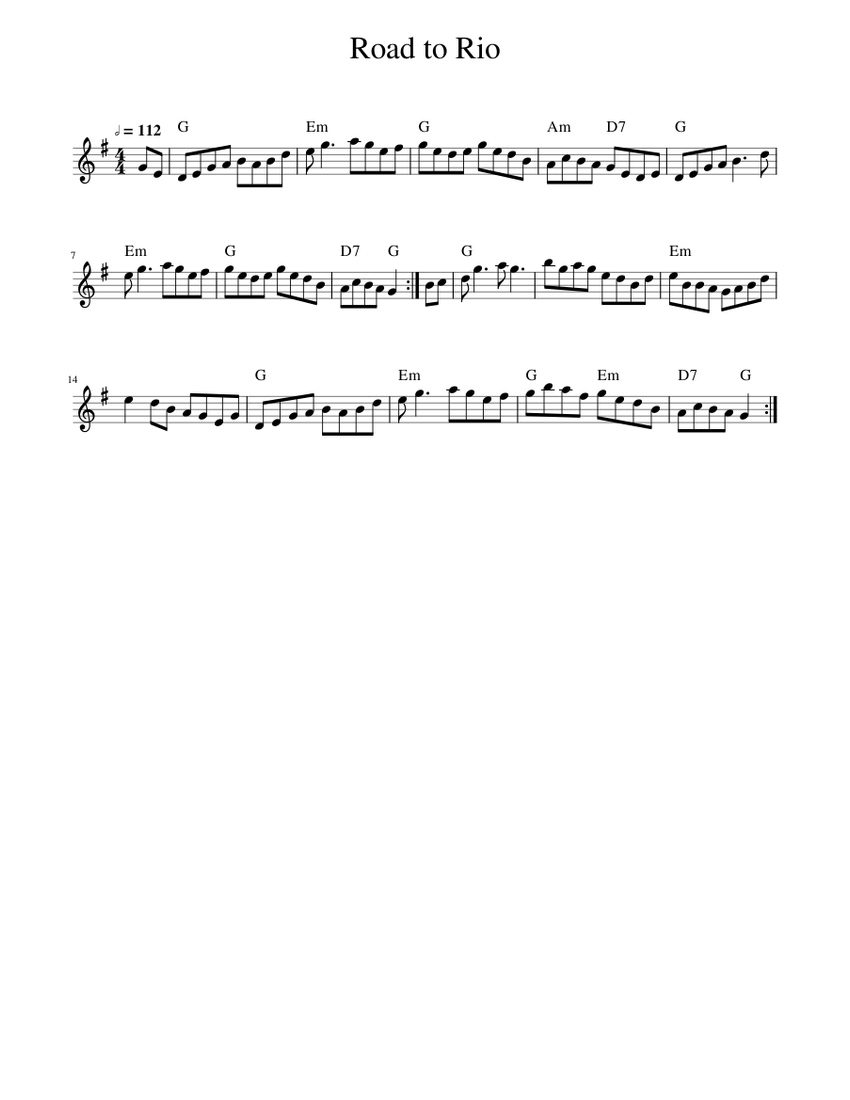 Road to Rio Sheet music for Piano (Solo) Easy | Musescore.com