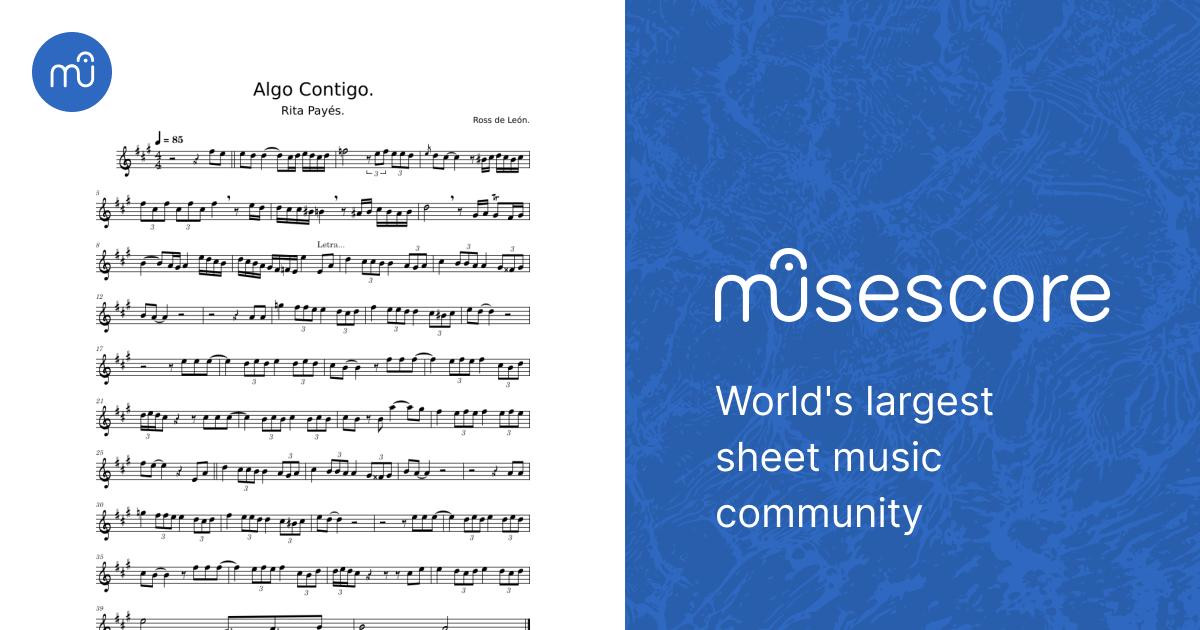 Algo contigo – Rita Payes & Elisabeth Roma Algo Contigo Sheet Music for ...