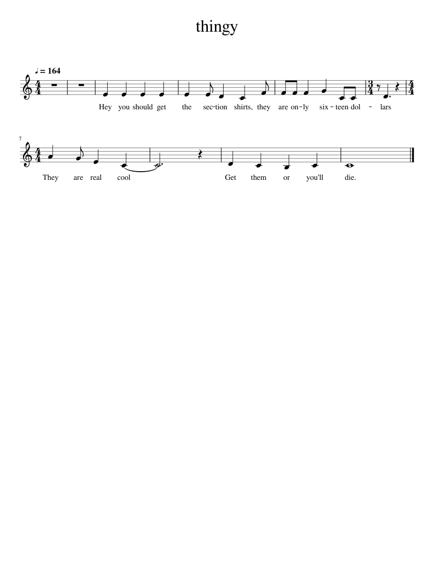 thingy Sheet music for Trumpet in b-flat (Solo) | Musescore.com