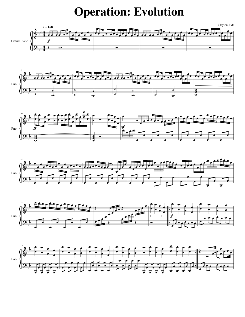 Dimrain47 - Operation Evolution Sheet Music for Piano (Solo ...