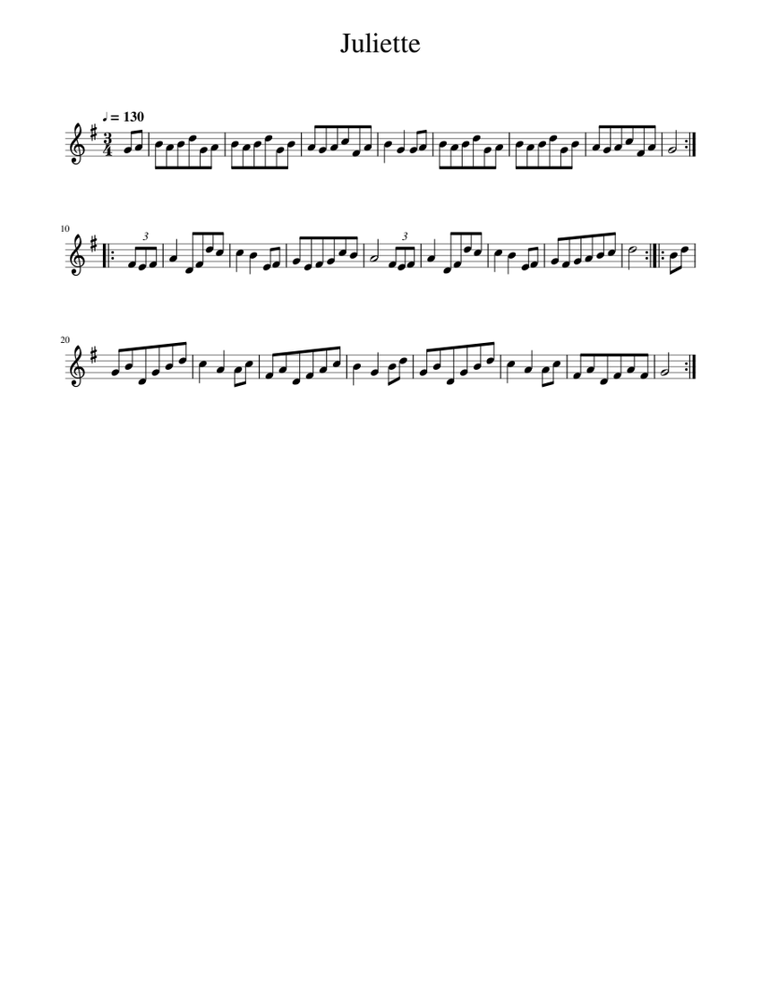 Juliette Sheet music for Piano (Solo) | Musescore.com