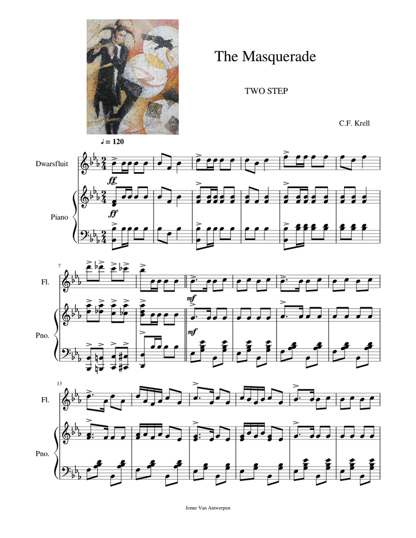 The Masquerade Sheet music for Piano, Flute (Solo) | Musescore.com