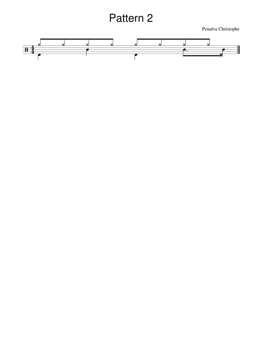 Pattern 2 Sheet music for Drum group (Solo) | Musescore.com