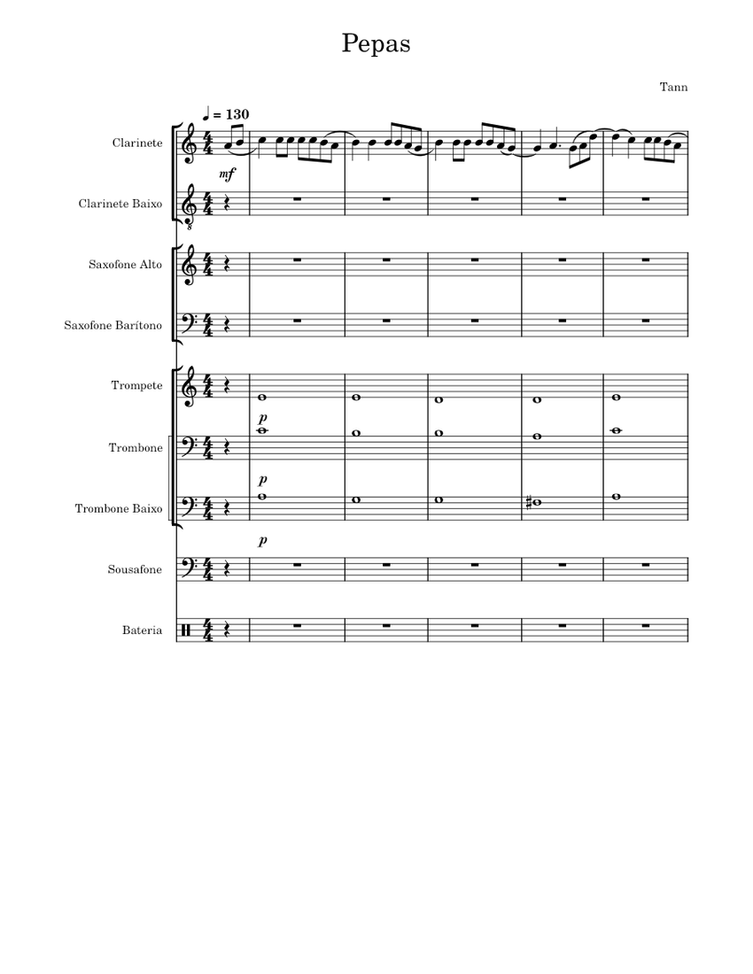 Pepas - Farruko Sheet Music with Chords for Trombone, Clarinet in b ...