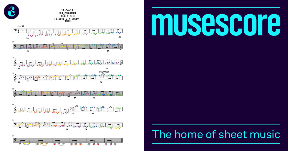 1A-5A-1A_[(1)(2)(+)][03_2ND-MJR]_[3-NOTE_2-4-30BPM].v4 Sheet Music for ...
