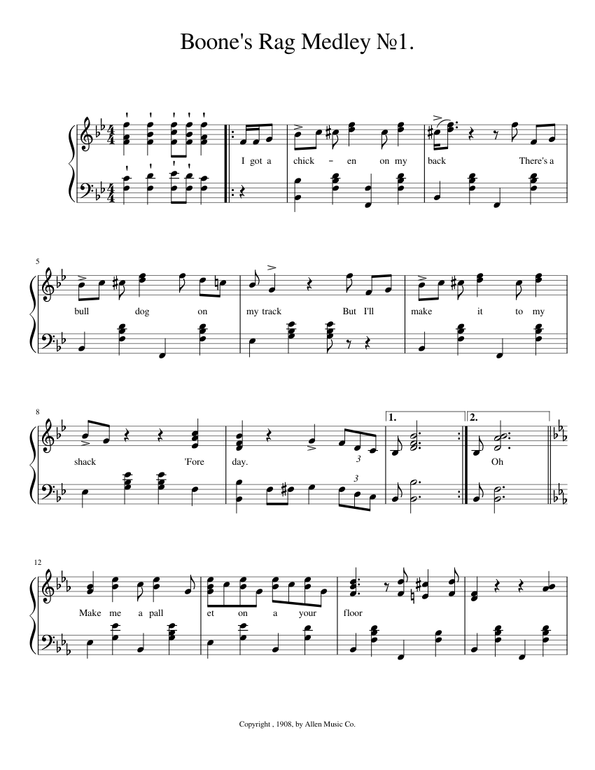 Southern Rag Medley No1 Sheet music for Piano (Solo) | Musescore.com
